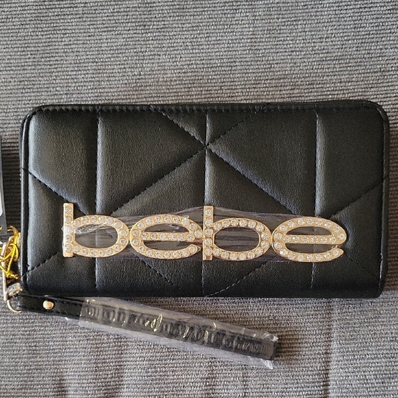 bebe | Accessories | Bebe Nwt Black Quilted Wallet | Poshmark